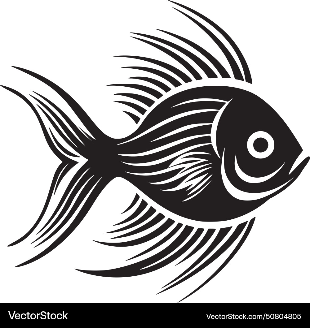 Angelfish - minimalist and flat logo Royalty Free Vector