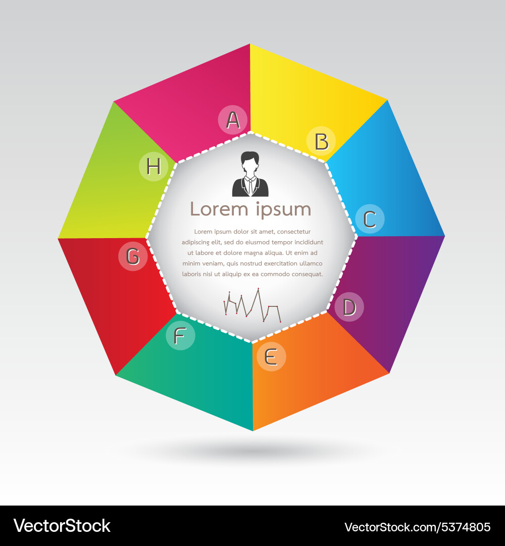 Business Octagon Infographic Royalty Free Vector Image