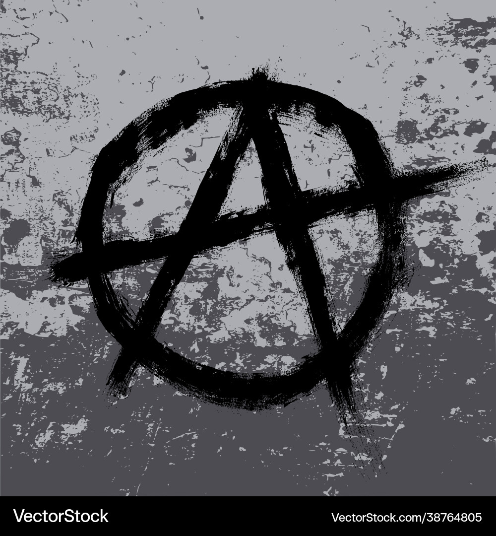 Hand-drawn symbol anarchy and punk Royalty Free Vector Image
