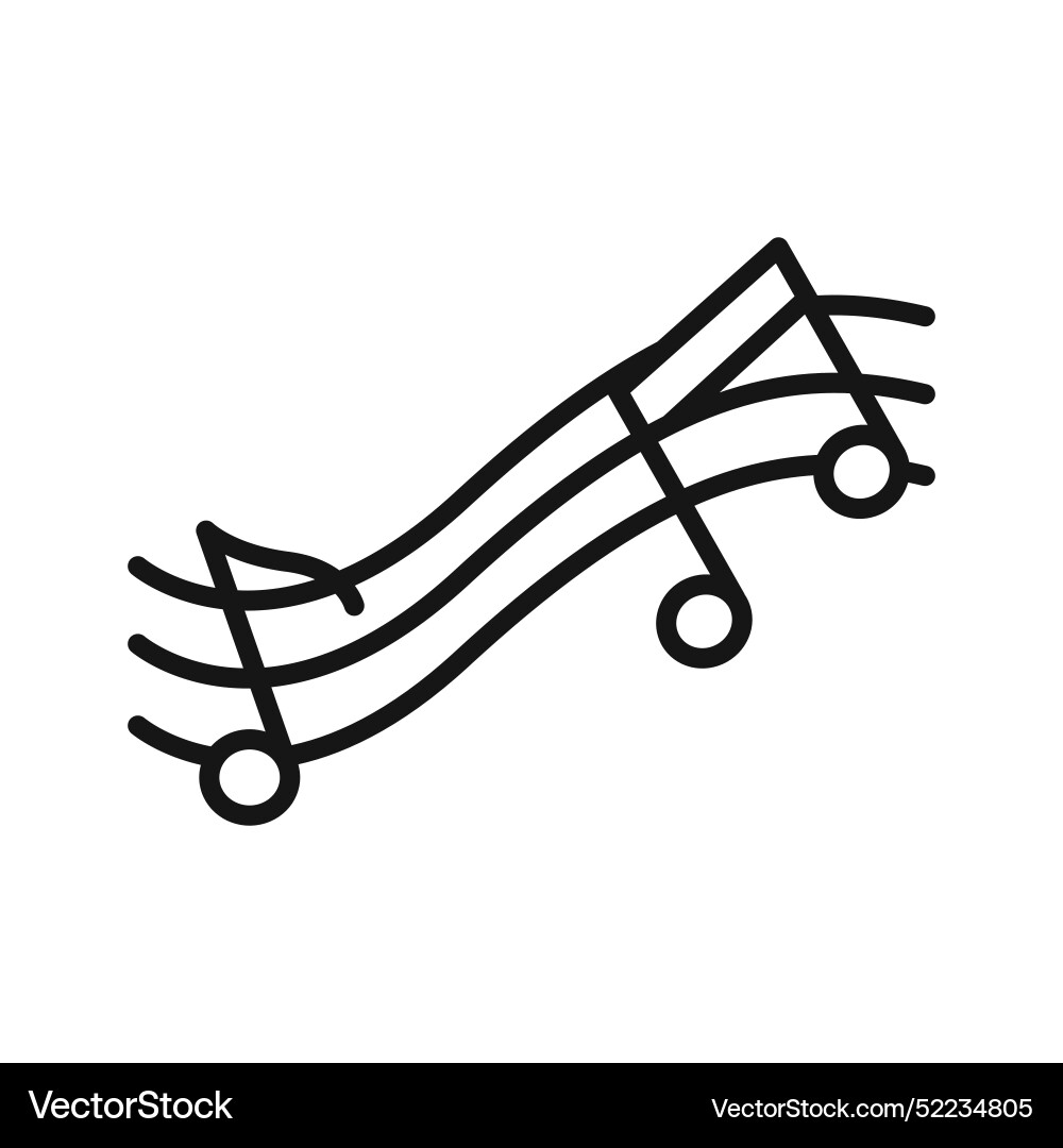 Music icon black line art logo Royalty Free Vector Image
