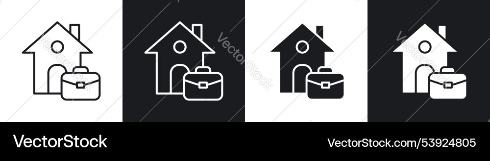 Remote work from home icon Royalty Free Vector Image