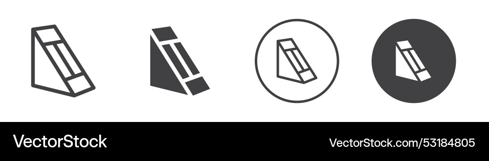 Sandwich box icon logo outline Royalty Free Vector Image