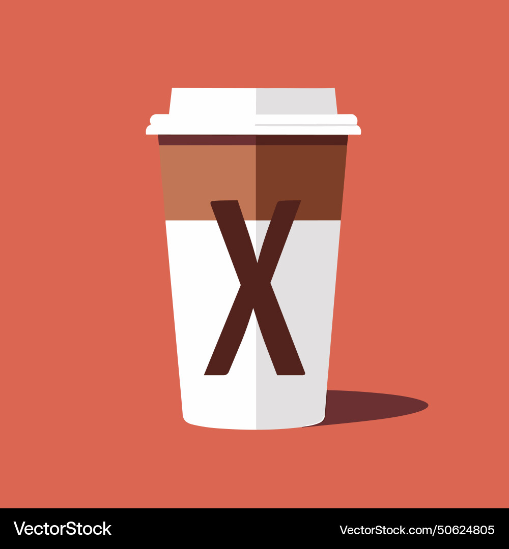 Suspended coffee filled colorful initial logo idea