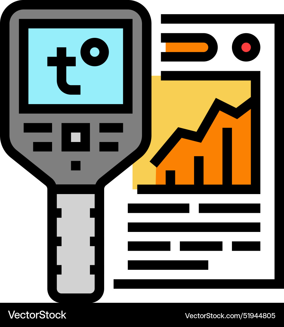 Thermal audit energy color icon Royalty Free Vector Image