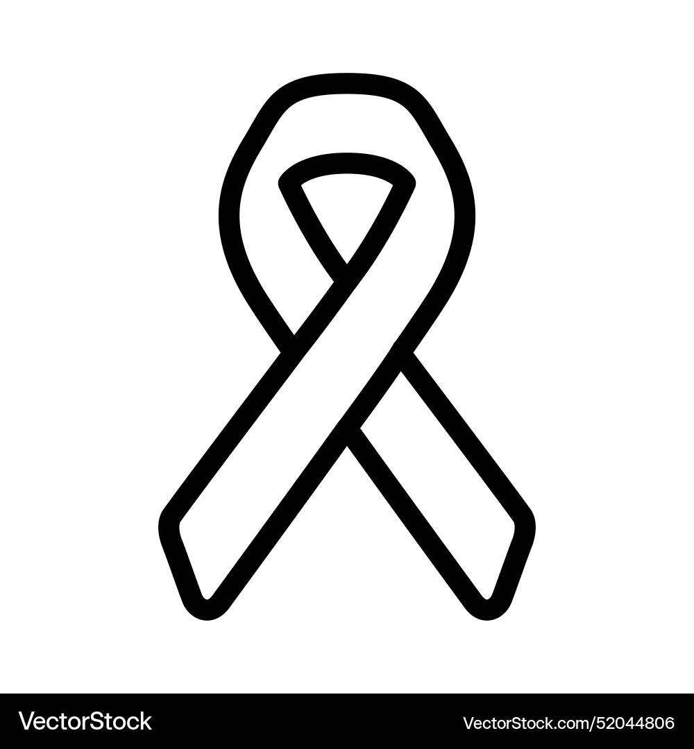 Awareness ribbon icon design in filled Royalty Free Vector