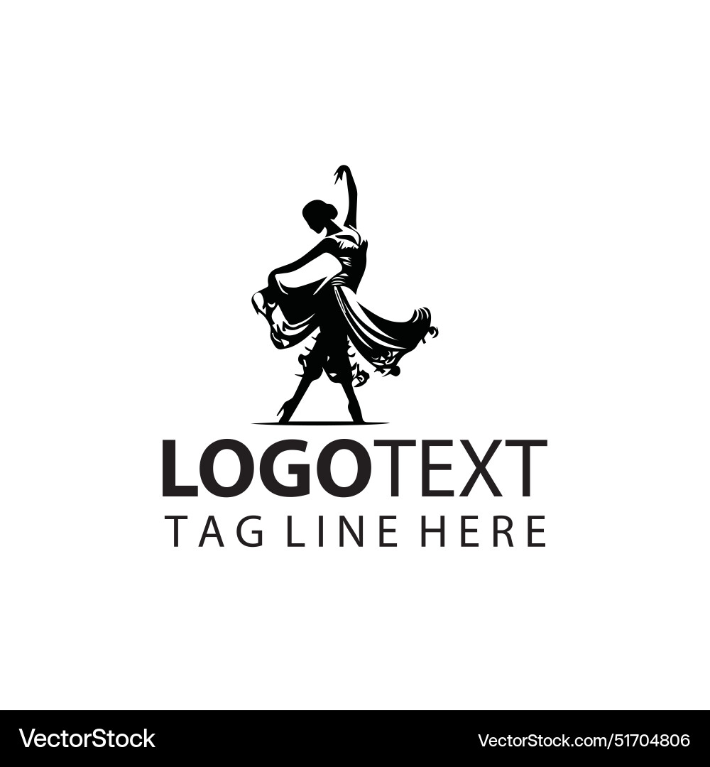 Dancing girls logo Royalty Free Vector Image - VectorStock