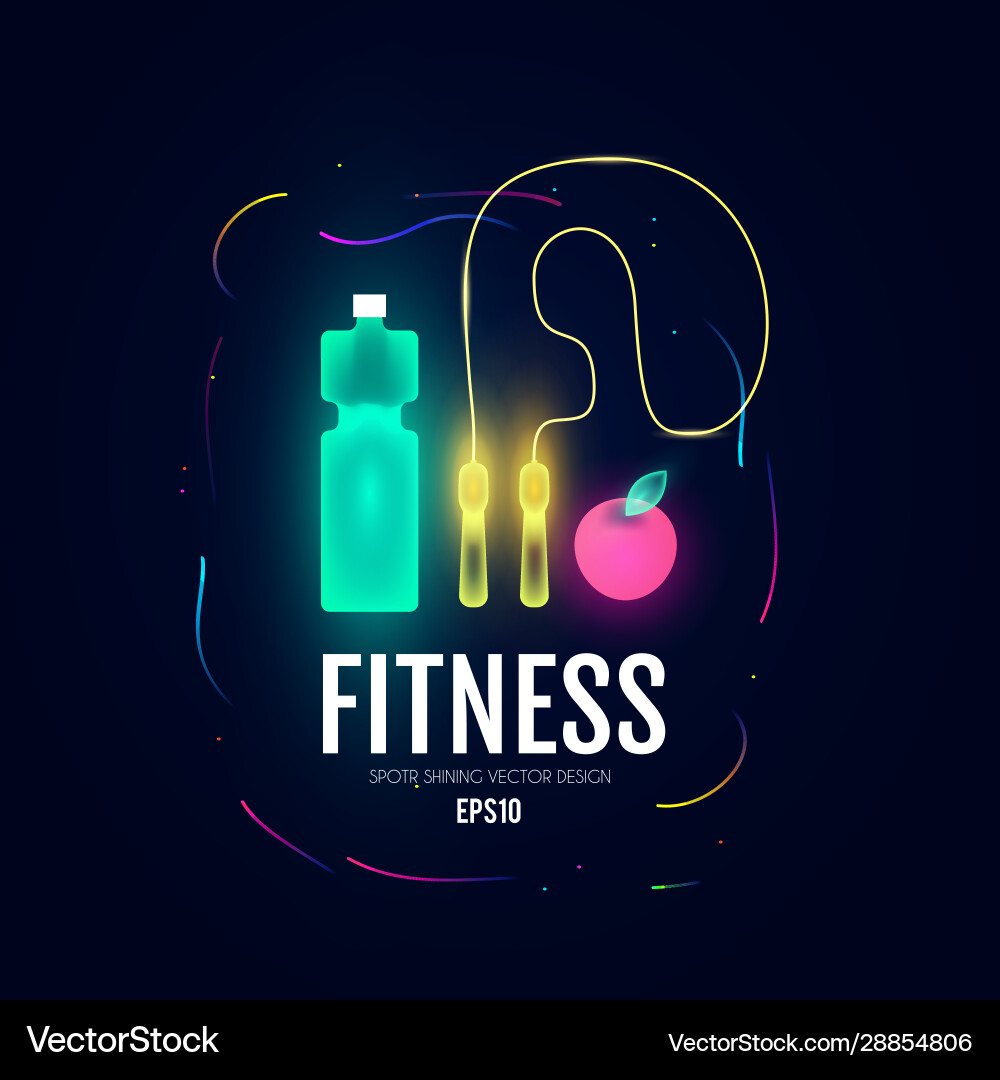 Fittnes and sport shining background Royalty Free Vector