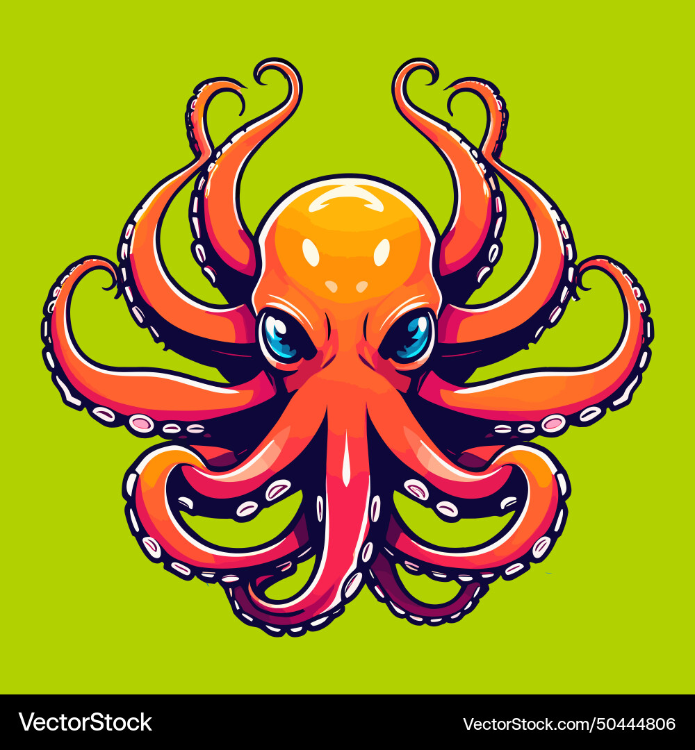 Octopus cartoon Royalty Free Vector Image - VectorStock
