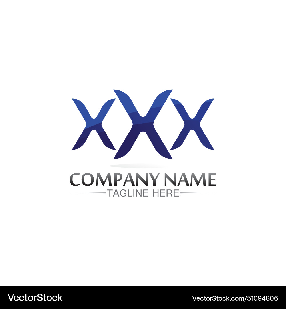 X logo and letter template design graphic Vector Image