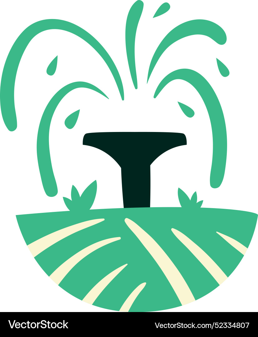 Agriculture and irrigation field Royalty Free Vector Image