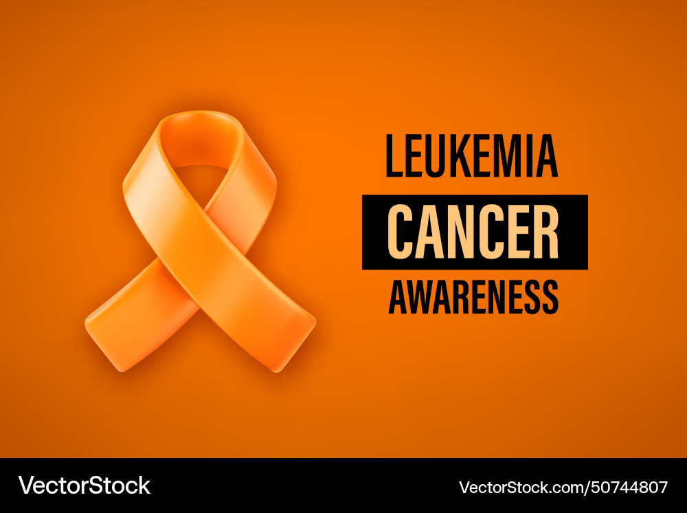Leukemia cancer awareness campaign 3d Royalty Free Vector