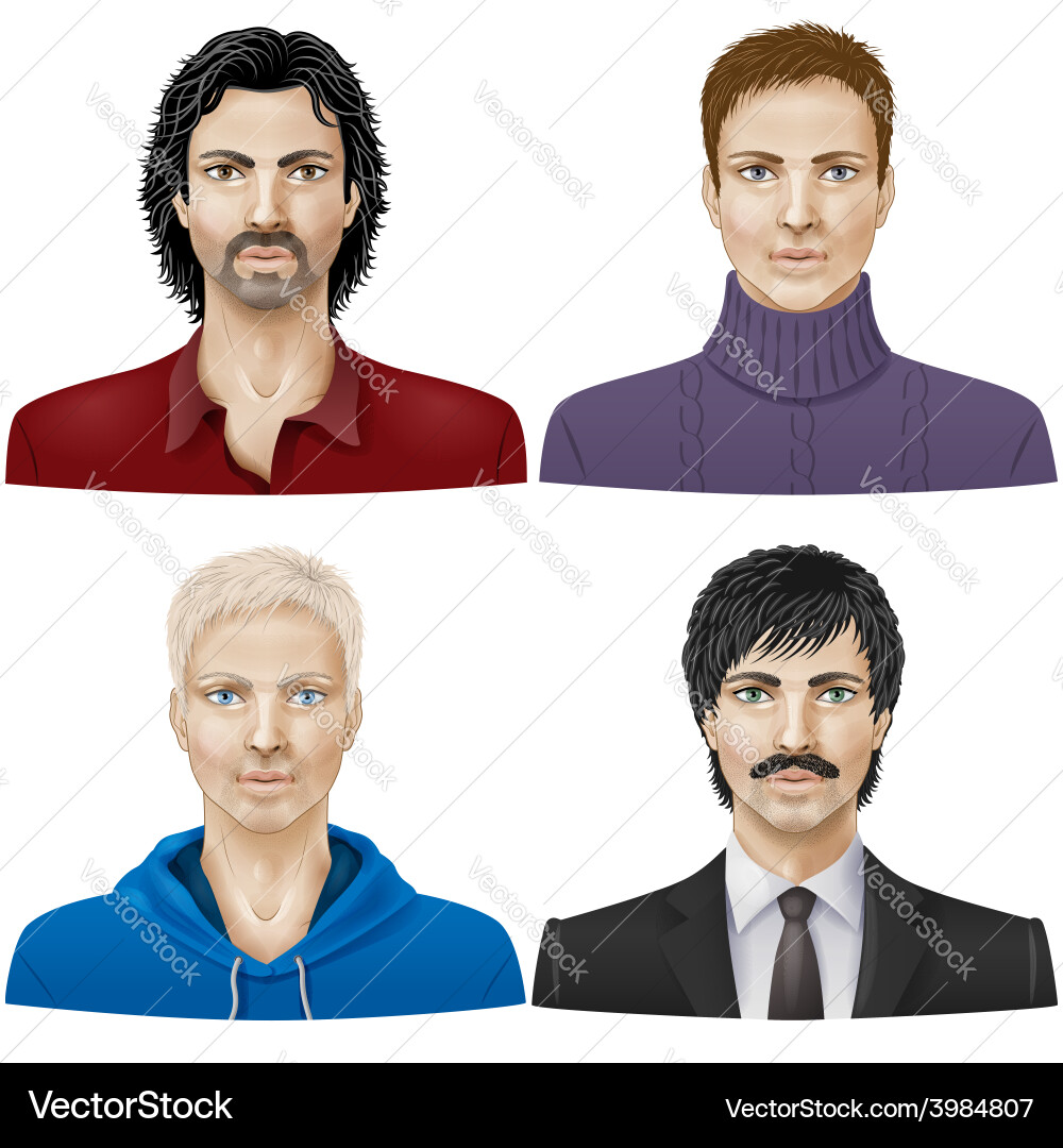 Men face Royalty Free Vector Image - VectorStock