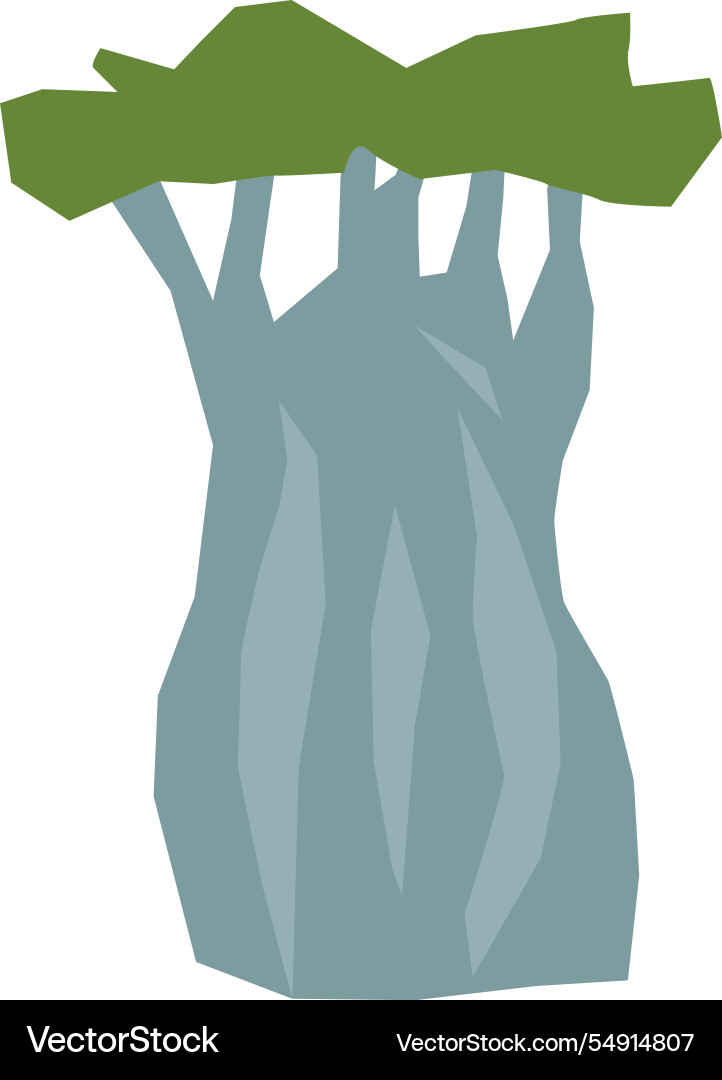 Paper cut tropical tree Royalty Free Vector Image