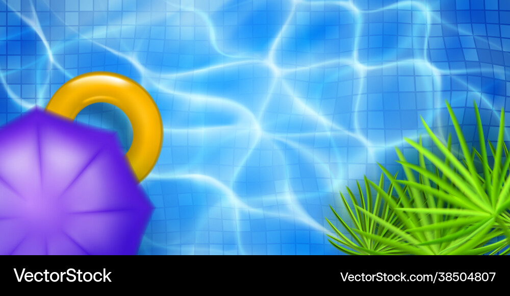 Swimming pool top view Royalty Free Vector Image
