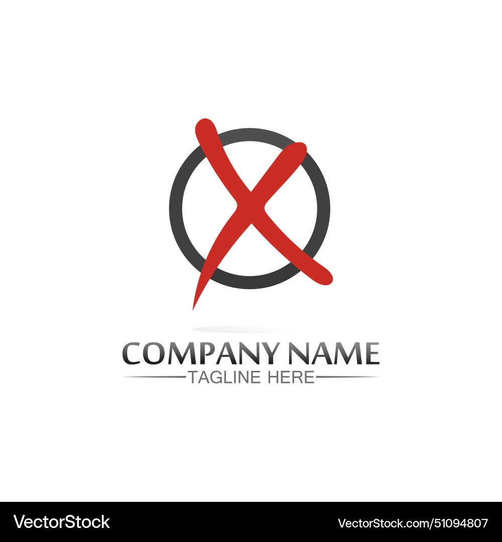 X logo and letter template design graphic Vector Image