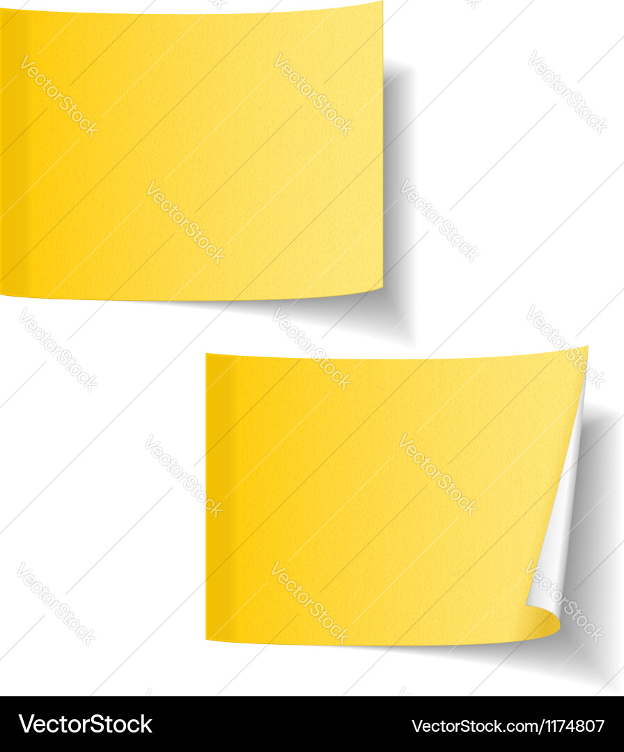 Yellow Sticky Notes Royalty Free Vector Image - VectorStock