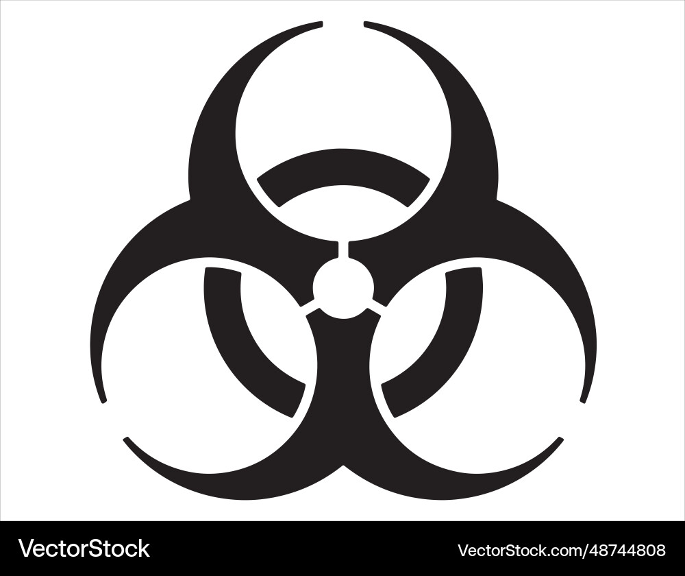 Biohazard silhouette art Royalty Free Vector Image