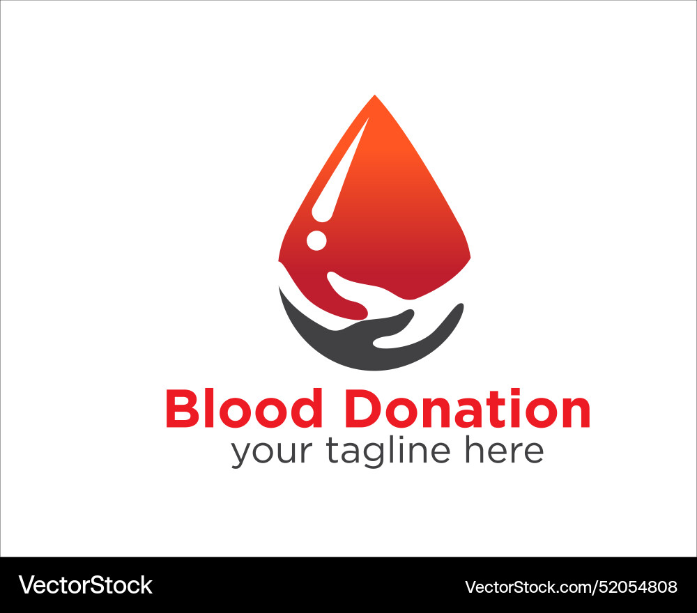 Blood care logo designs for protection Royalty Free Vector