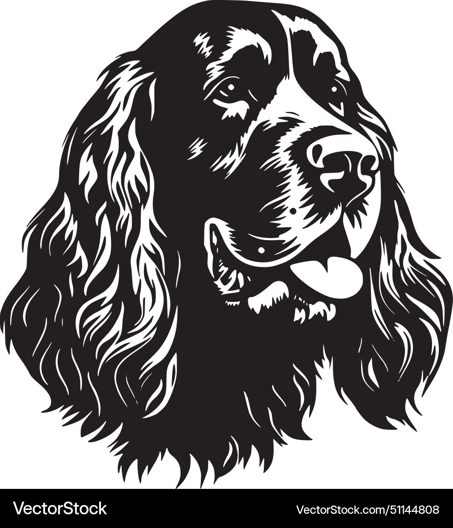 Cocker spaniel - minimalist and simple silhouette Vector Image