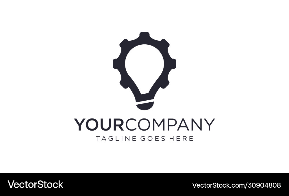 Creative light bulb logo design editable Vector Image