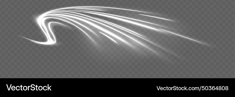 Light trail wave fire path trace line and effect Vector Image
