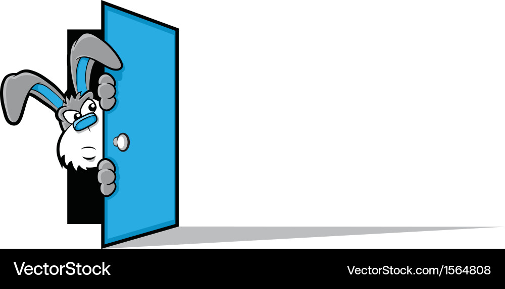 Rabbit door Royalty Free Vector Image - VectorStock Rabbit door Royalty Free Vector Image - VectorStock