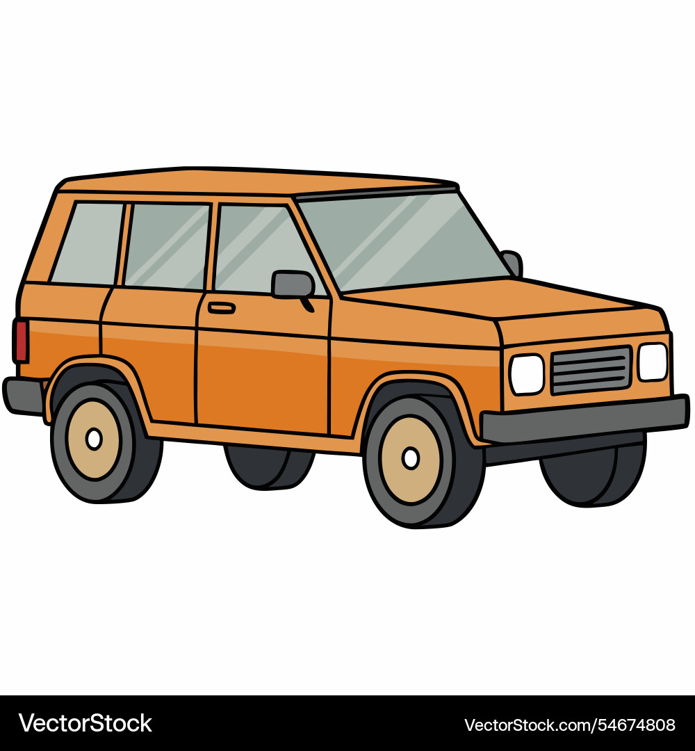 Range rover car flat design Royalty Free Vector Image