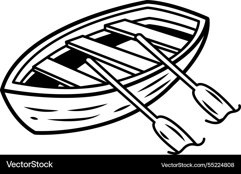 Row boat Royalty Free Vector Image - VectorStock