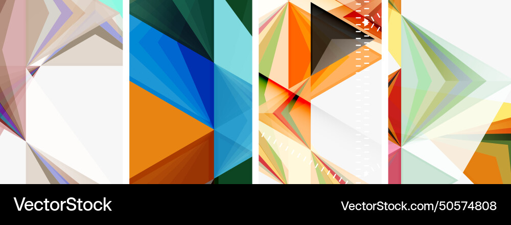 Triangle blend geometric concept poster designs Vector Image