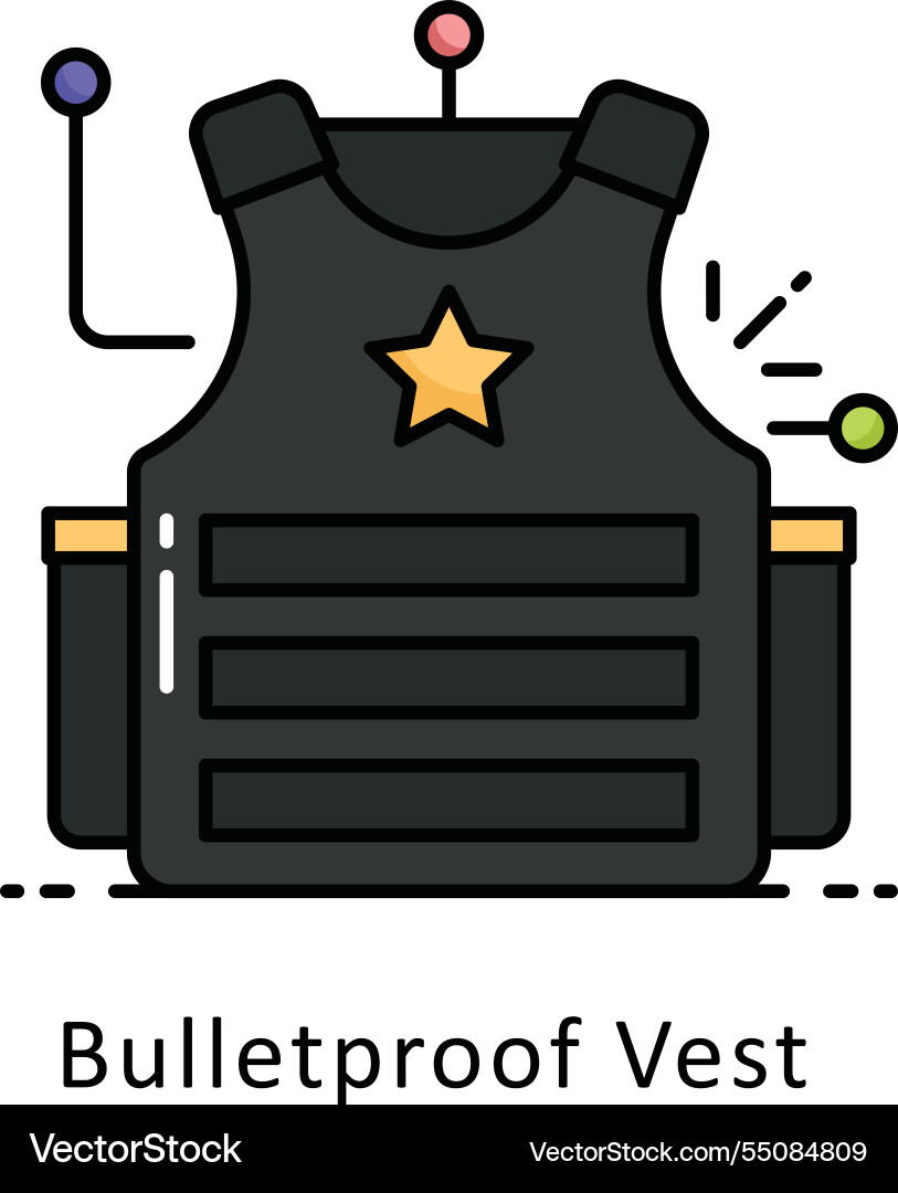 Bulletproof vest filled Royalty Free Vector Image