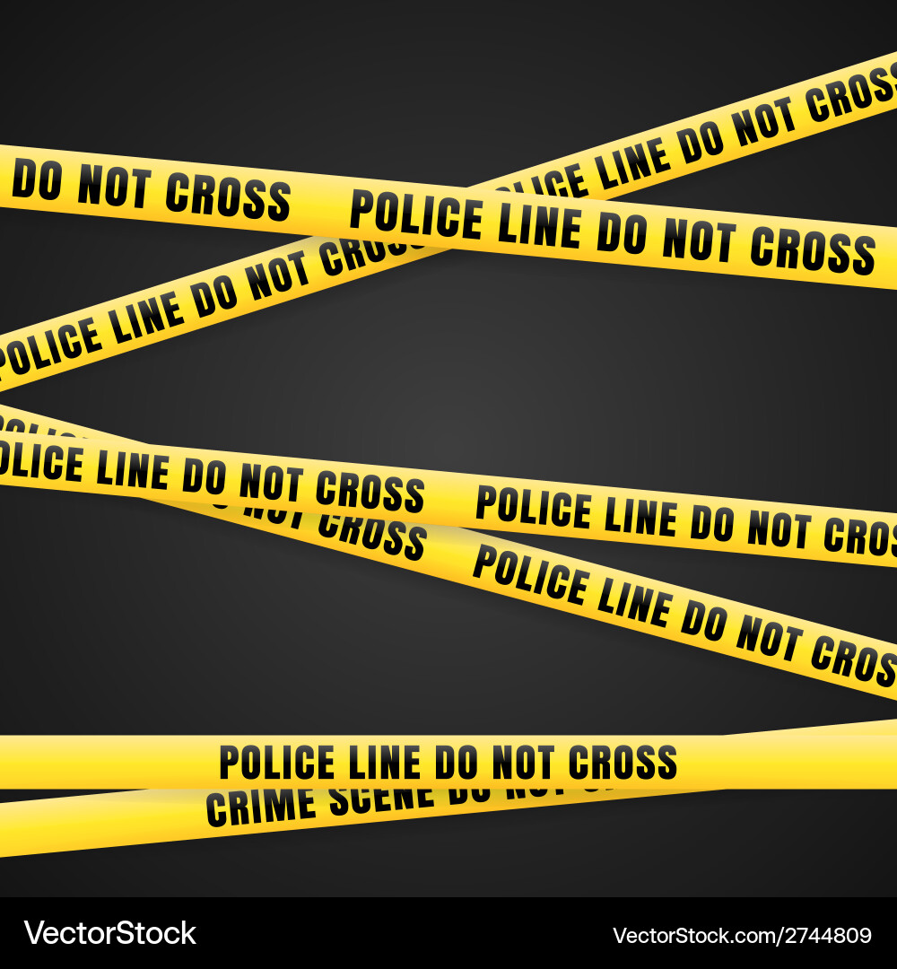 Criminal scene yellow line Royalty Free Vector Image