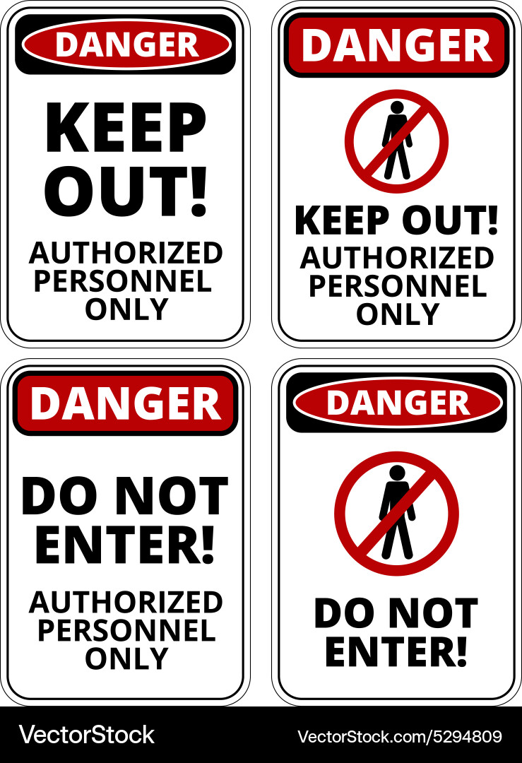 Danger sign Royalty Free Vector Image - VectorStock