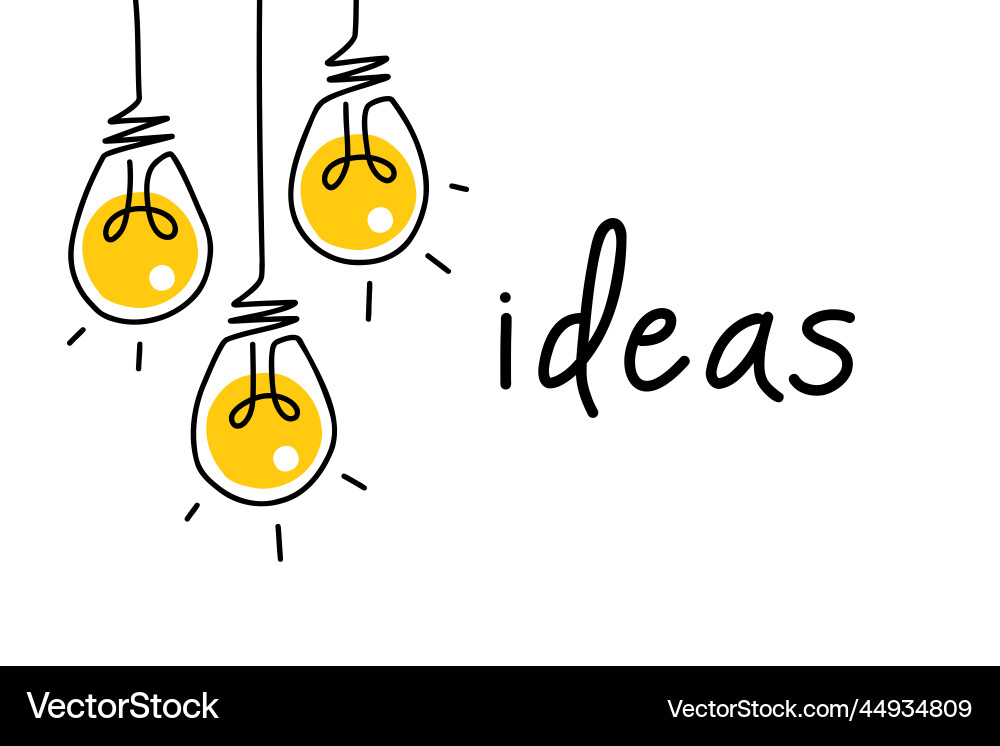 Hand drawn idea Royalty Free Vector Image - VectorStock