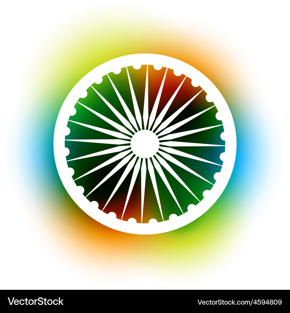 Indian flag wheel Royalty Free Vector Image - VectorStock