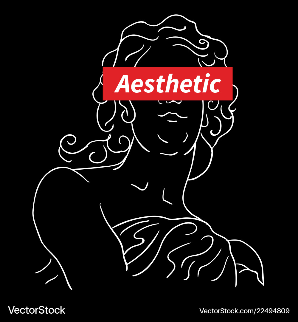 Logo aesthetic typography graphic Royalty Free Vector Image