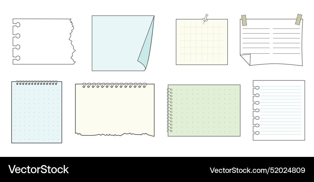 Memo sticky notes sheet reminder color office Vector Image
