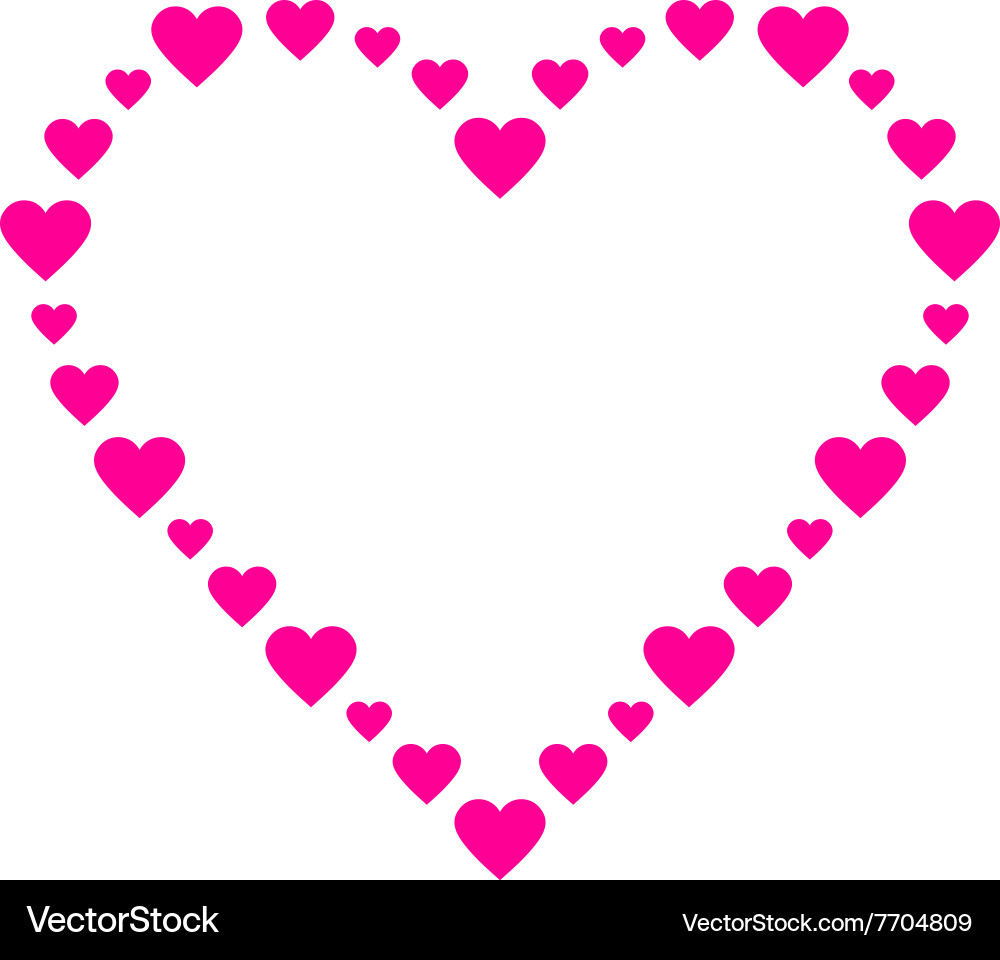 Pink heart Royalty Free Vector Image - VectorStock