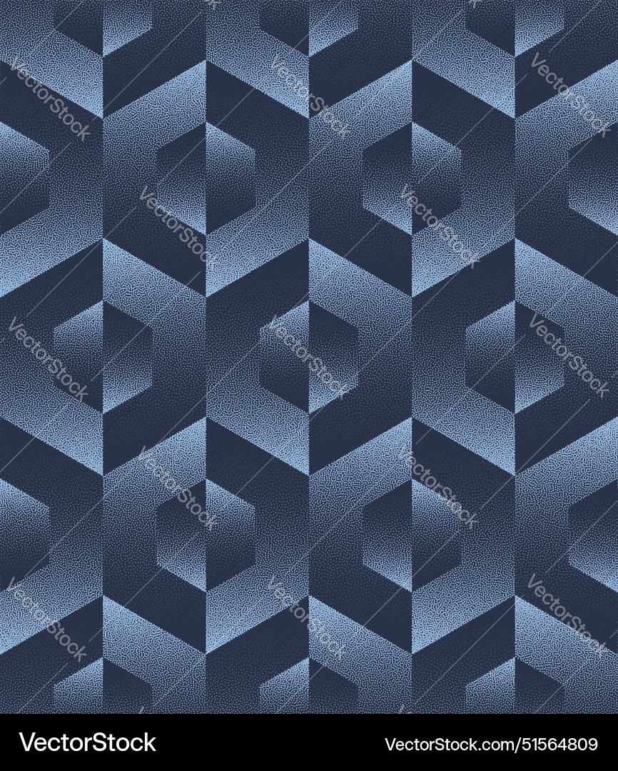 Split hexagons classy seamless pattern trendy Vector Image
