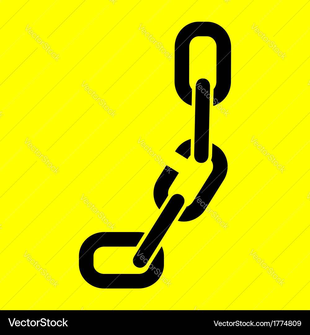 Symbol chain Royalty Free Vector Image - VectorStock