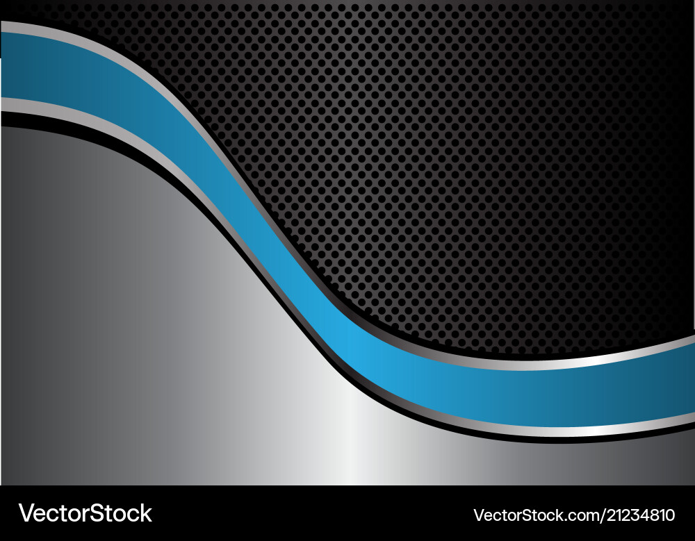 Abstract Metallic Blue Curve Royalty Free Vector Image
