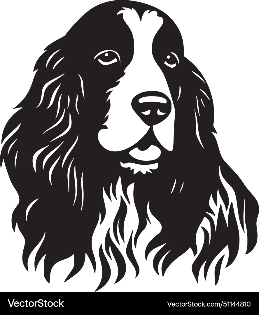 Cocker spaniel - minimalist and simple silhouette Vector Image