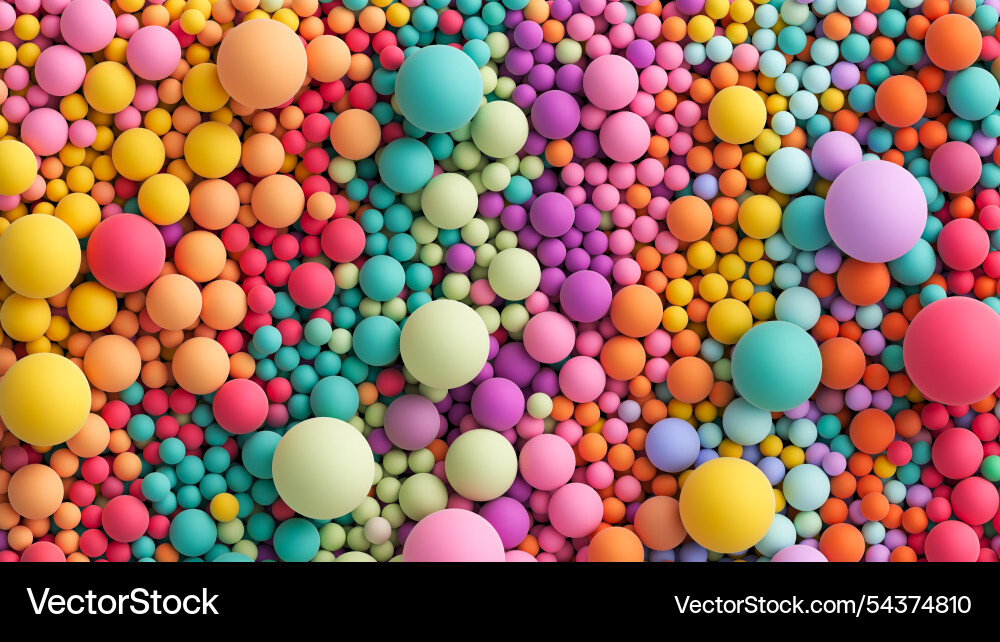 Colorful balls background for childrens kids zone Vector Image