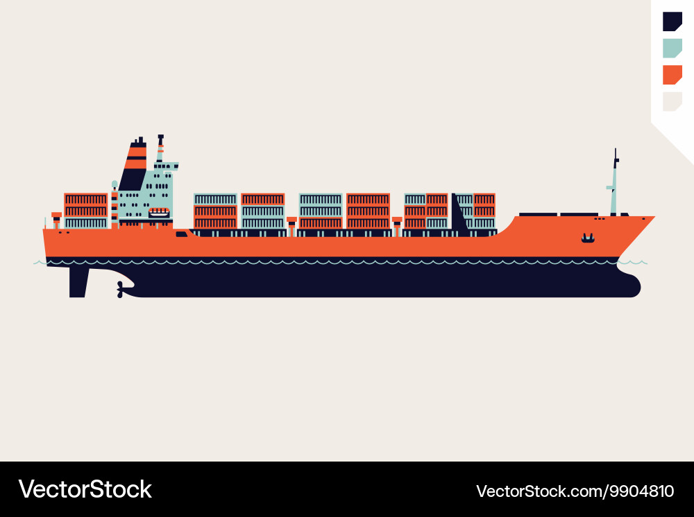 Container ship icon Royalty Free Vector Image - VectorStock