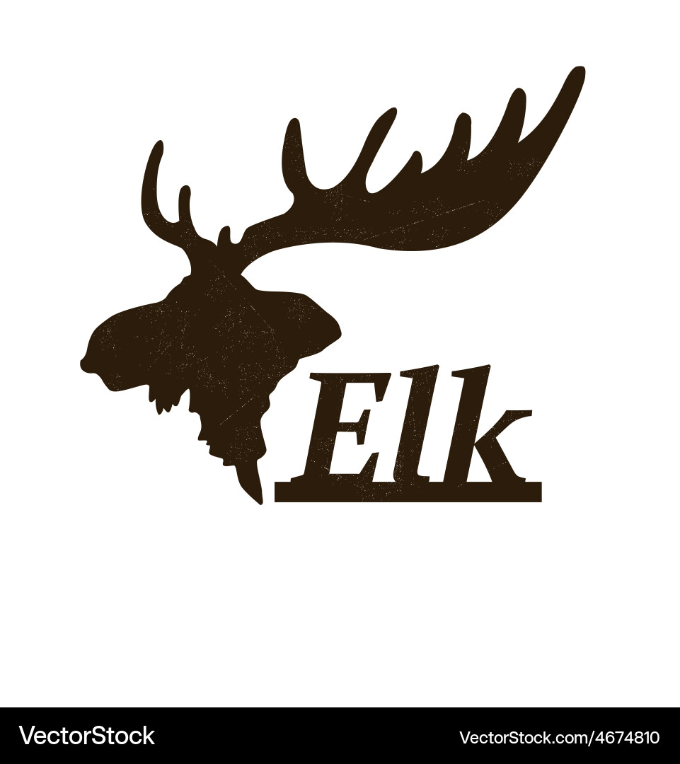 Elk logo design template Royalty Free Vector Image