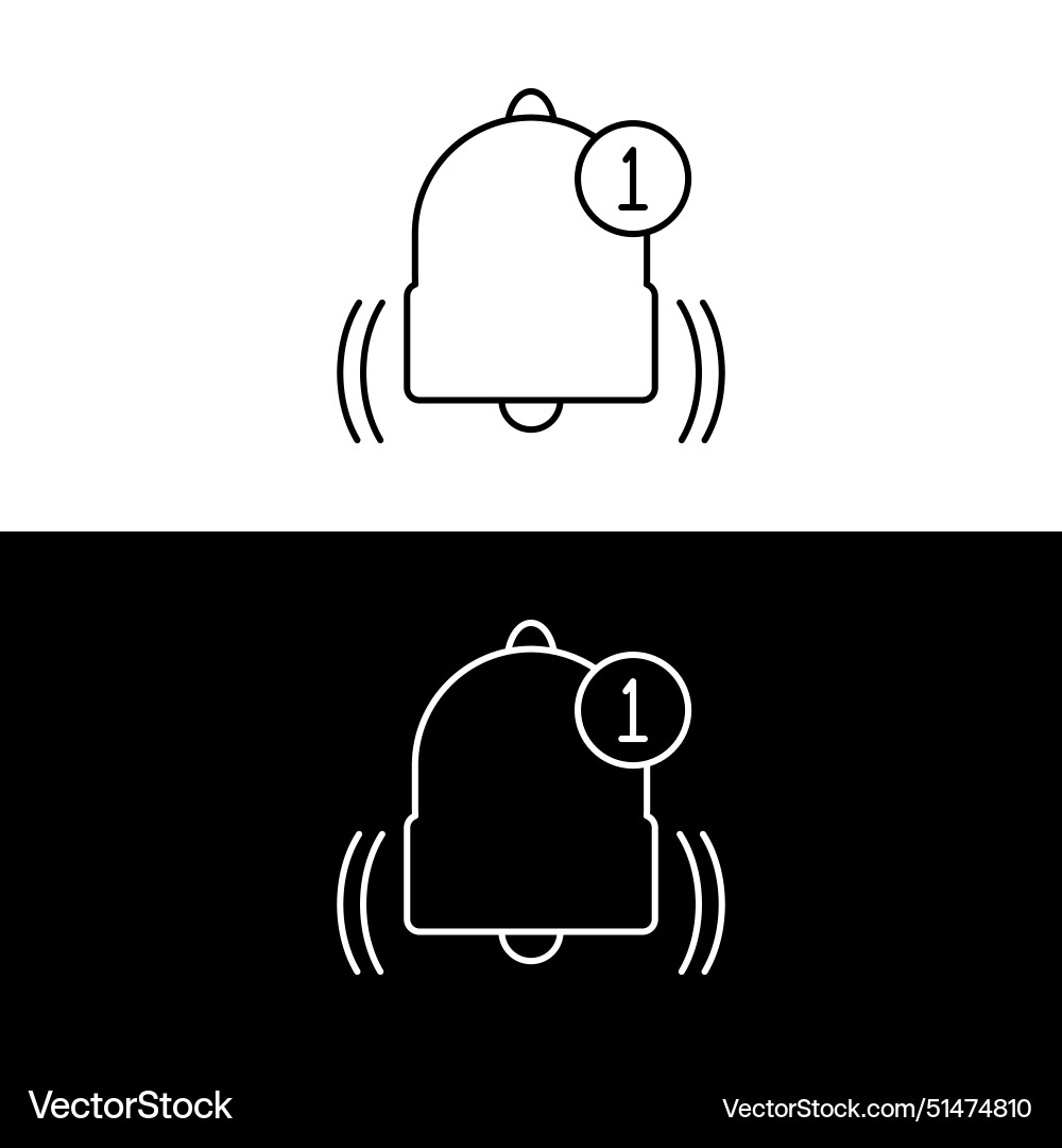 Notification bells icon isolated reminder Vector Image