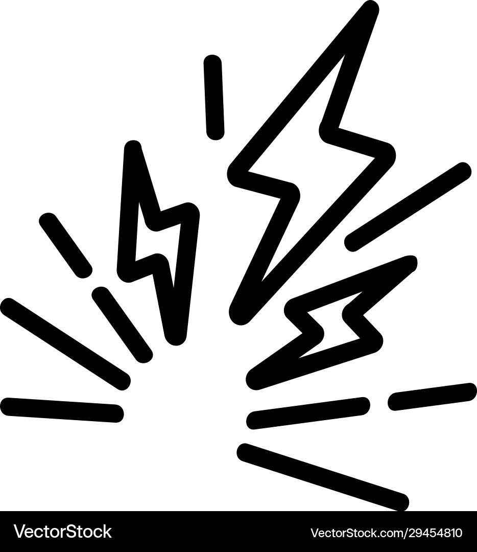 Pain icon isolated contour symbol Royalty Free Vector Image