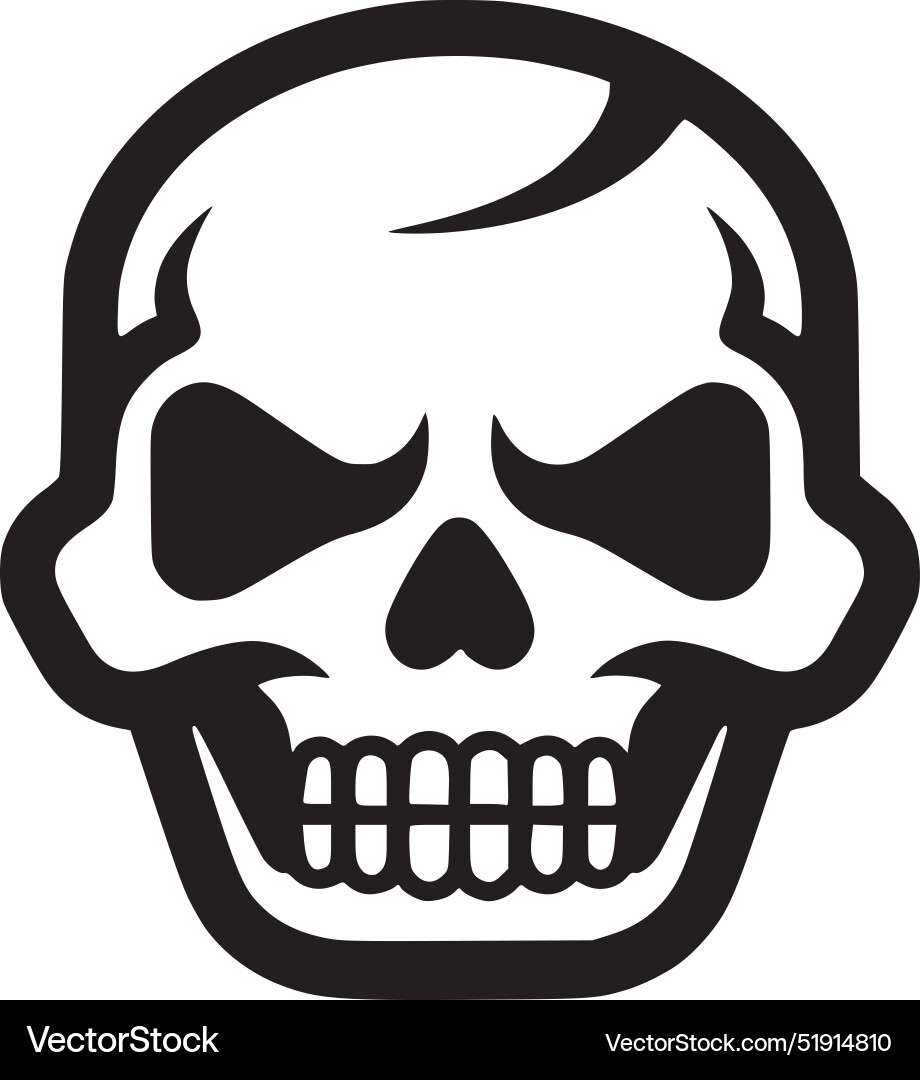 Skull - minimalist and simple silhouette Vector Image