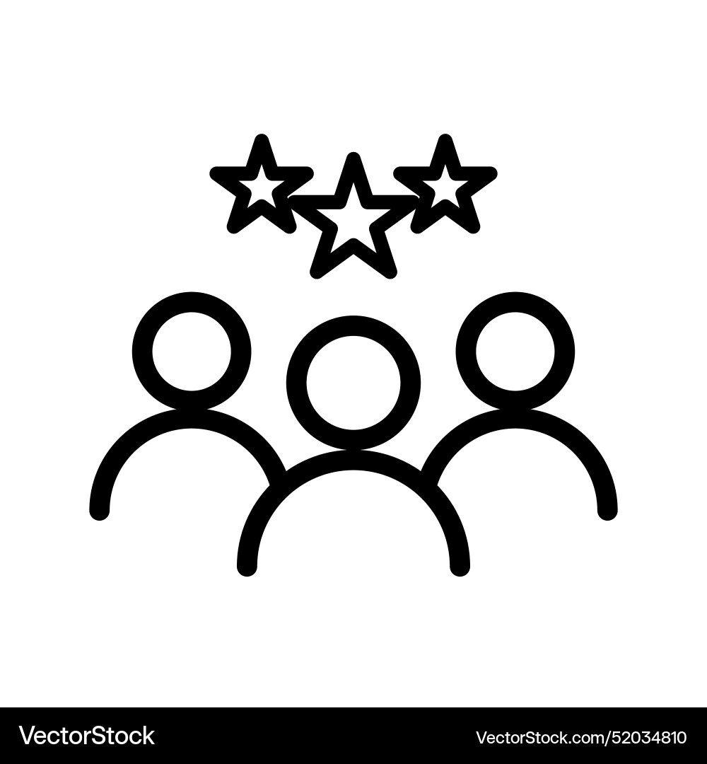 Squad linear logo mark in black and white Vector Image