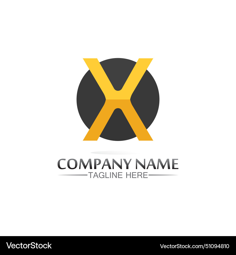 X logo and letter template design graphic Vector Image