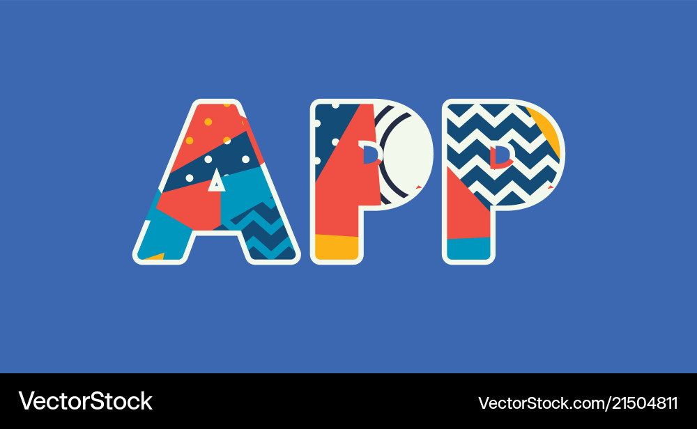 App concept word art Royalty Free Vector Image